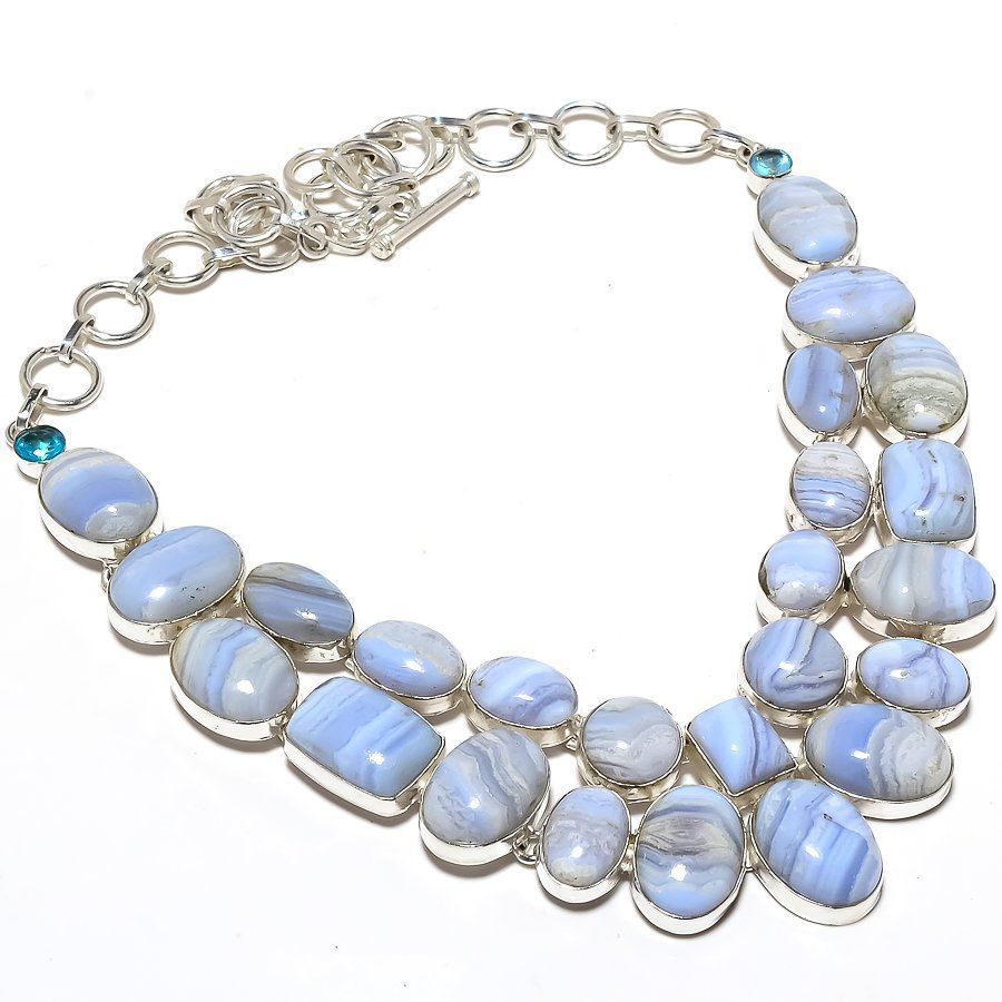 Healing Blue Lace Agate Crystal and Stone; Properties, Meaning and Jewelry